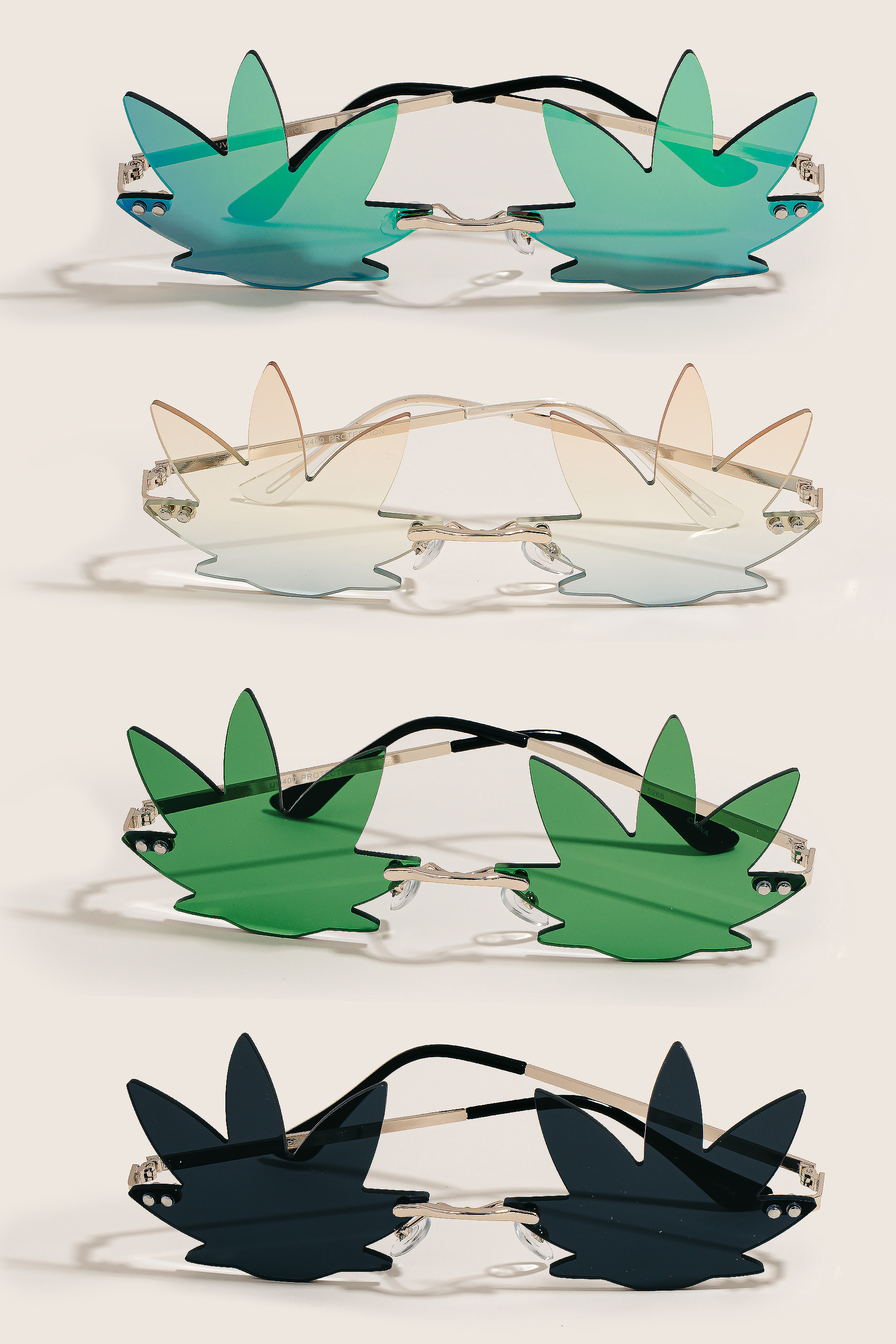 ASSORTED Marijuana Leaf Lens Sunglasses