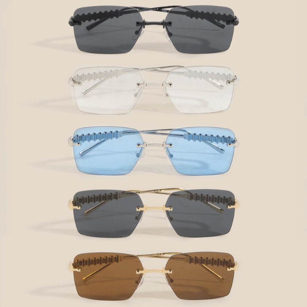 ASSORTED Modern Frameless Square Sunglasses Set - Accessories