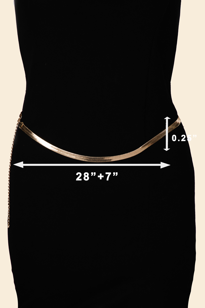 S Snake Chain Link Belly Chain - Belts