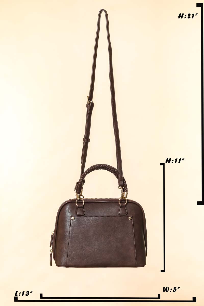 COF Vegan Leather Rectangle Design Fashionable Handbag - Bags
