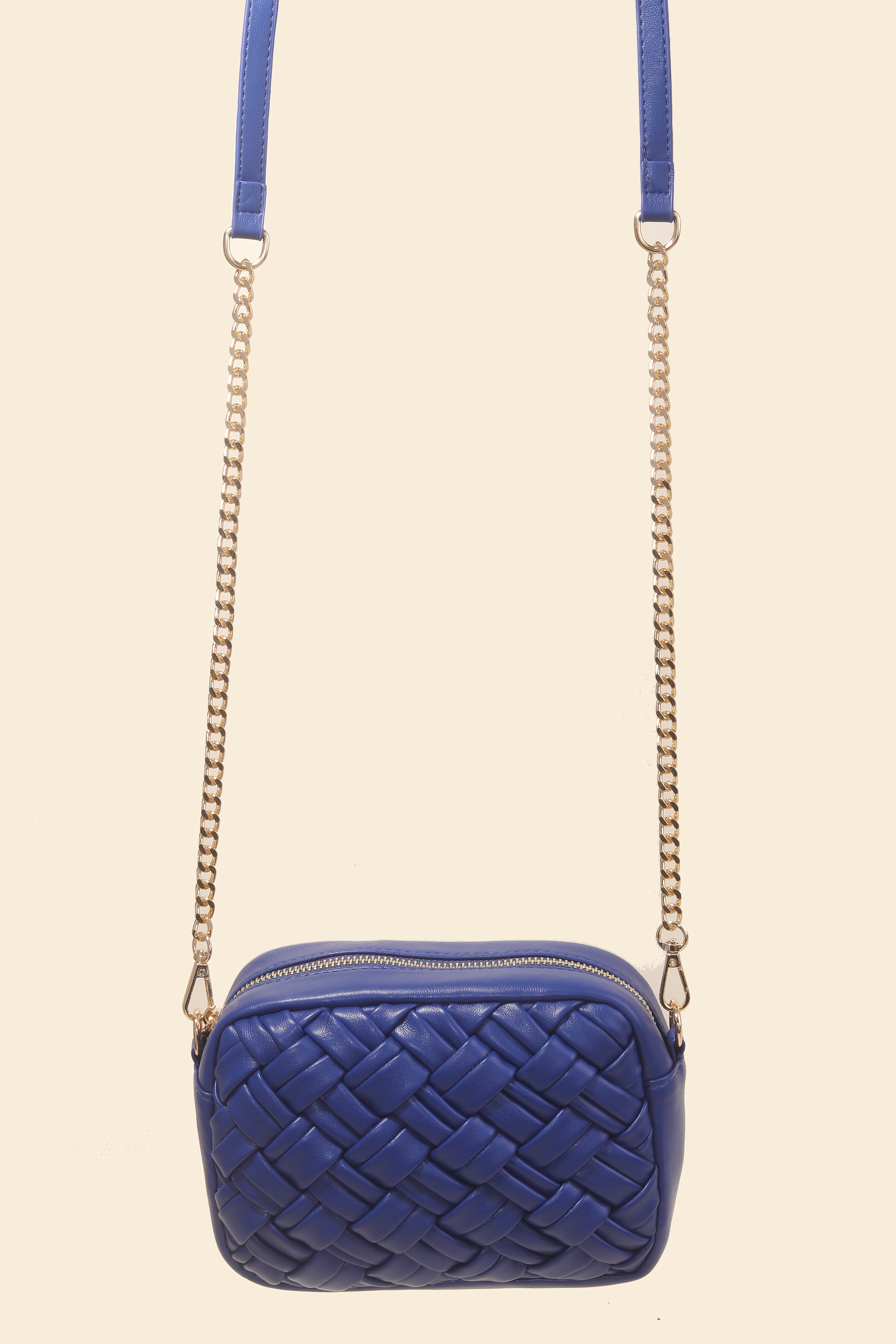 COB Braided Faux Leather Rectangle Bag - Accessories