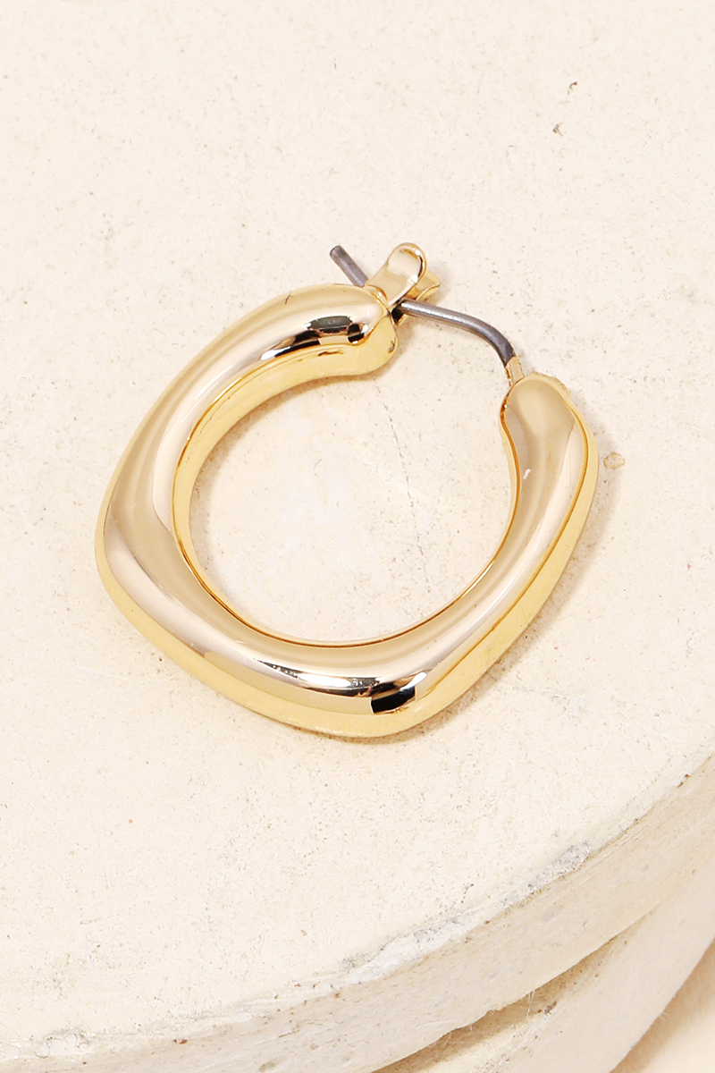 G Square Latch Hoop Earrings