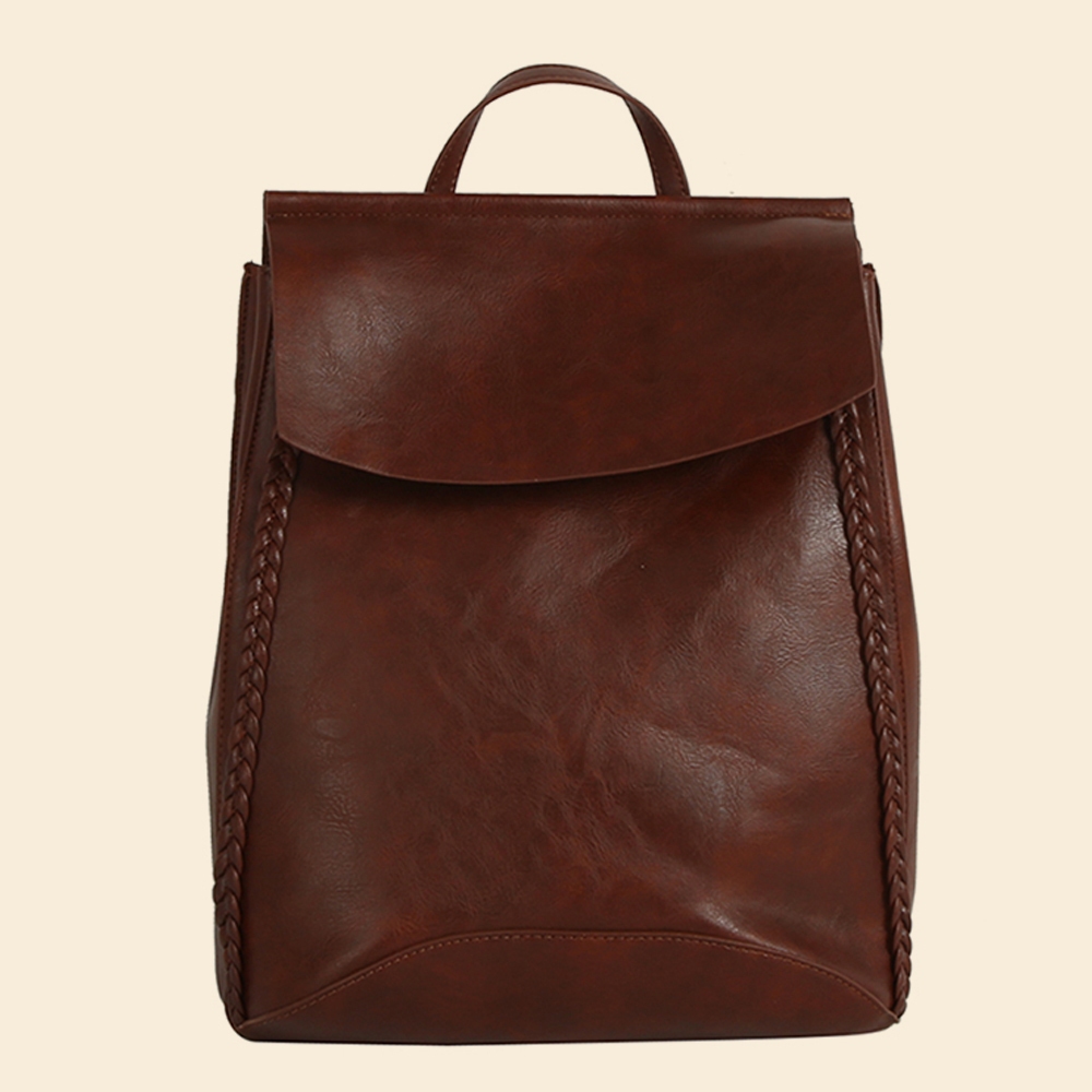 CF Braided Whipstitch Convertible Satchel Backpack - Bags