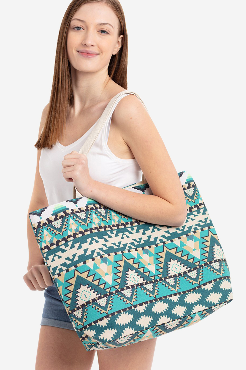 MULTI Aztec Pattern Tote Bag - Bags