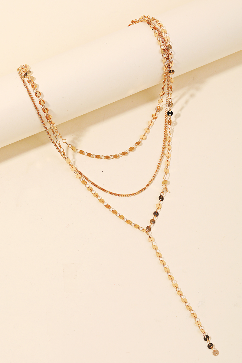 G Layered Chain Y Necklace - Pre Orders