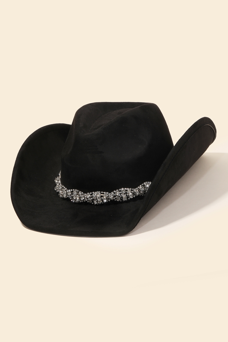 IV Rhinestone Chain Strap Western Cowboy Hat - Cowboy Hats
