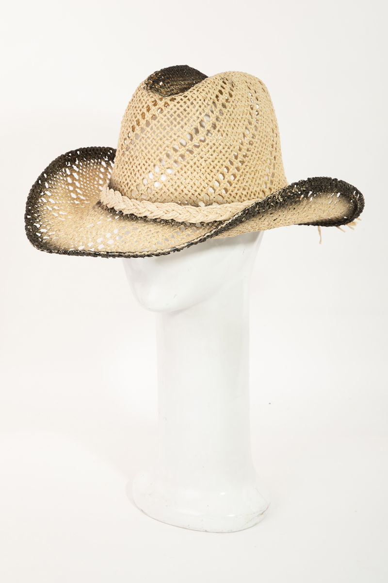 GR Braided Ribbon Straw Western Cowboy Hat - Collections