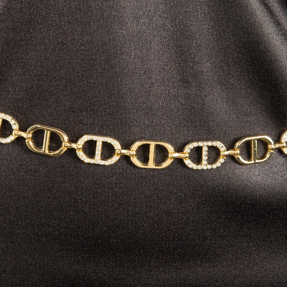 G Small Pave Anchor Chain Link Belt - Accessories